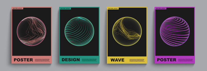 Sphere poster and headline Royalty Free Vector Image