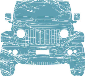 Off-road vehicle jeep front Royalty Free Vector Image