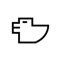 Rooster pictogram linear icon on white background Vector Image