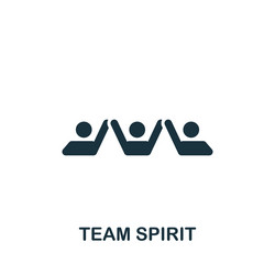 Team spirit icon monochrome simple project Vector Image