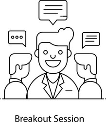 Breakout session Royalty Free Vector Image - VectorStock