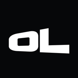 Ol logo monogram shield leaf design template Vector Image