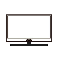 Black and white television logo Royalty Free Vector Image