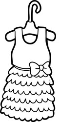 Coloring book dress Royalty Free Vector Image - VectorStock