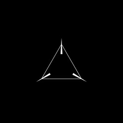 Futuristic triangle target aim hud reticle Vector Image