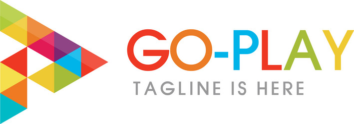 Modern video play logo Royalty Free Vector Image