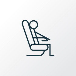 Sitting man icon colored line symbol premium Vector Image