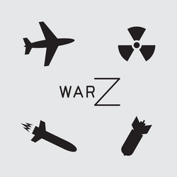 Warz logo and icon sign symbol set Royalty Free Vector Image