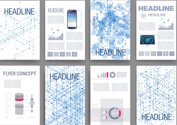 Modern cards design template with sharp line logos