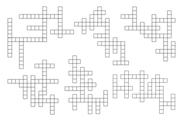 Crossword game grid cross word blank template Vector Image