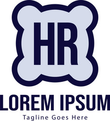 Initial hr logo template with modern frame Vector Image