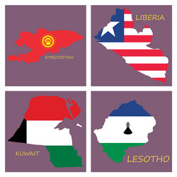 World map-countries in color on white background Vector Image