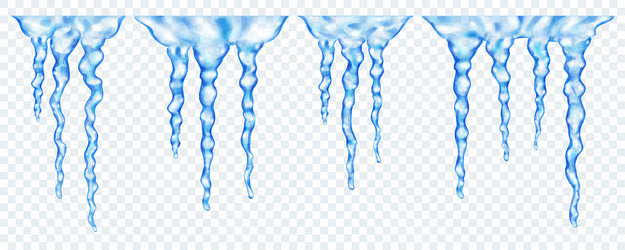 Icicles cluster isolated Royalty Free Vector Image
