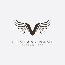 V letter wing logo Royalty Free Vector Image - VectorStock