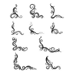 Page dividers set decorative elements Royalty Free Vector