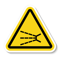 Splashing hazard symbol sign isolate on white Vector Image