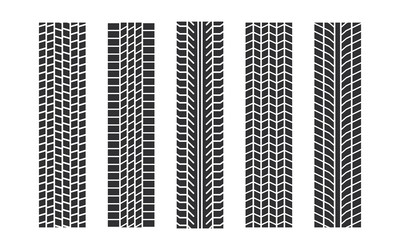 Auto tire tread seamless elements car tire Vector Image