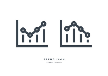 Trend Up Graph Icon in Black Vector Images (over 2,200)