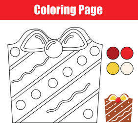 Coloring page educational children game color Vector Image