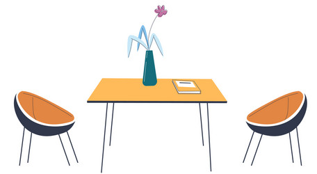 A kitchen table Royalty Free Vector Image - VectorStock