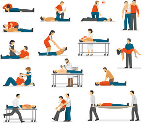 Cardiopulmonary resuscitation cpr emergency aid Vector Image