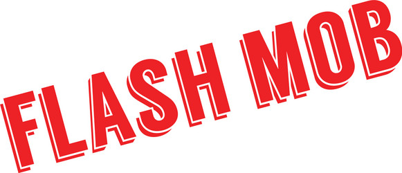 Flash mob rubber stamp Royalty Free Vector Image