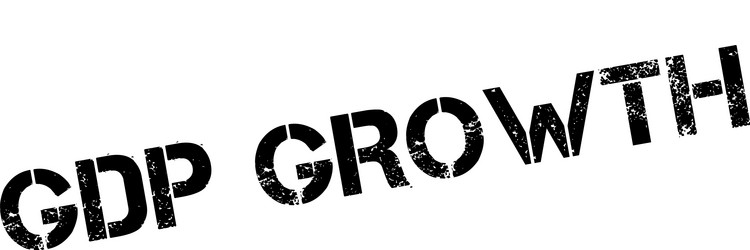 Gdp growth rubber stamp Royalty Free Vector Image