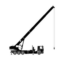Mobile crane Royalty Free Vector Image - VectorStock