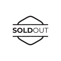 Sold out emblem logo design template Royalty Free Vector