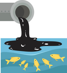 Industrial waste flowing from pipestoxic waste Vector Image