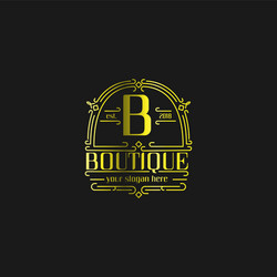 Vintage old style logo icon monogram Royalty Free Vector