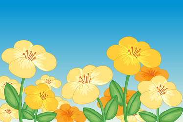 Background scene with flowers in garden Royalty Free Vector