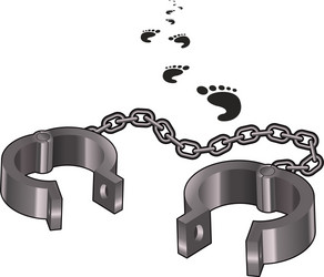 Hand chain composition Royalty Free Vector Image