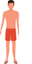 Man wearing swimwear Royalty Free Vector Image