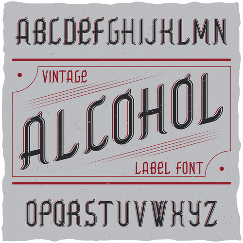 tequila label font