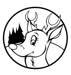 Rudolf the red nosed reindeer Royalty Free Vector Image