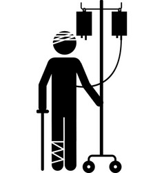 Injured Stick Figures Royalty Free Vector Image