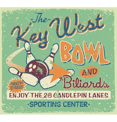Retro Bowling Alley logos Royalty Free Vector Image