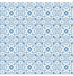 Arabic pattern Moroccan blue tiles design Royalty Free Vector Image ...