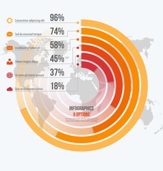 Creative infographic design template with 6 Royalty Free Vector Image ...