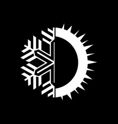 Hot and cold black background Royalty Free Vector Image