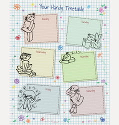 School timetable Royalty Free Vector Image - VectorStock