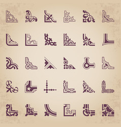 Viking runic corner design Royalty Free Vector Image