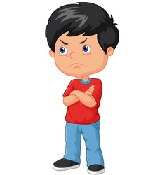 Angry boy cartoon Royalty Free Vector Image - VectorStock