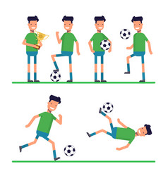 Cartoon soccer football player Royalty Free Vector Image