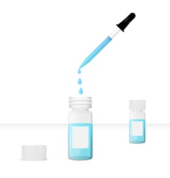 Vial with bloodmedicine single icon in cartoon Vector Image