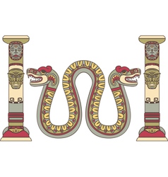 Aztec symbol Coatl Royalty Free Vector Image - VectorStock