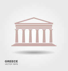 Isometric line parthenon from athens acropolis Vector Image