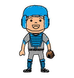 Baseball player avatar character Royalty Free Vector Image