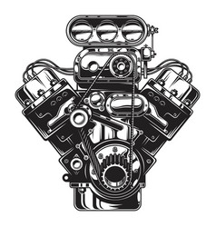 Car engine symbol stylized silhouette of Vector Image